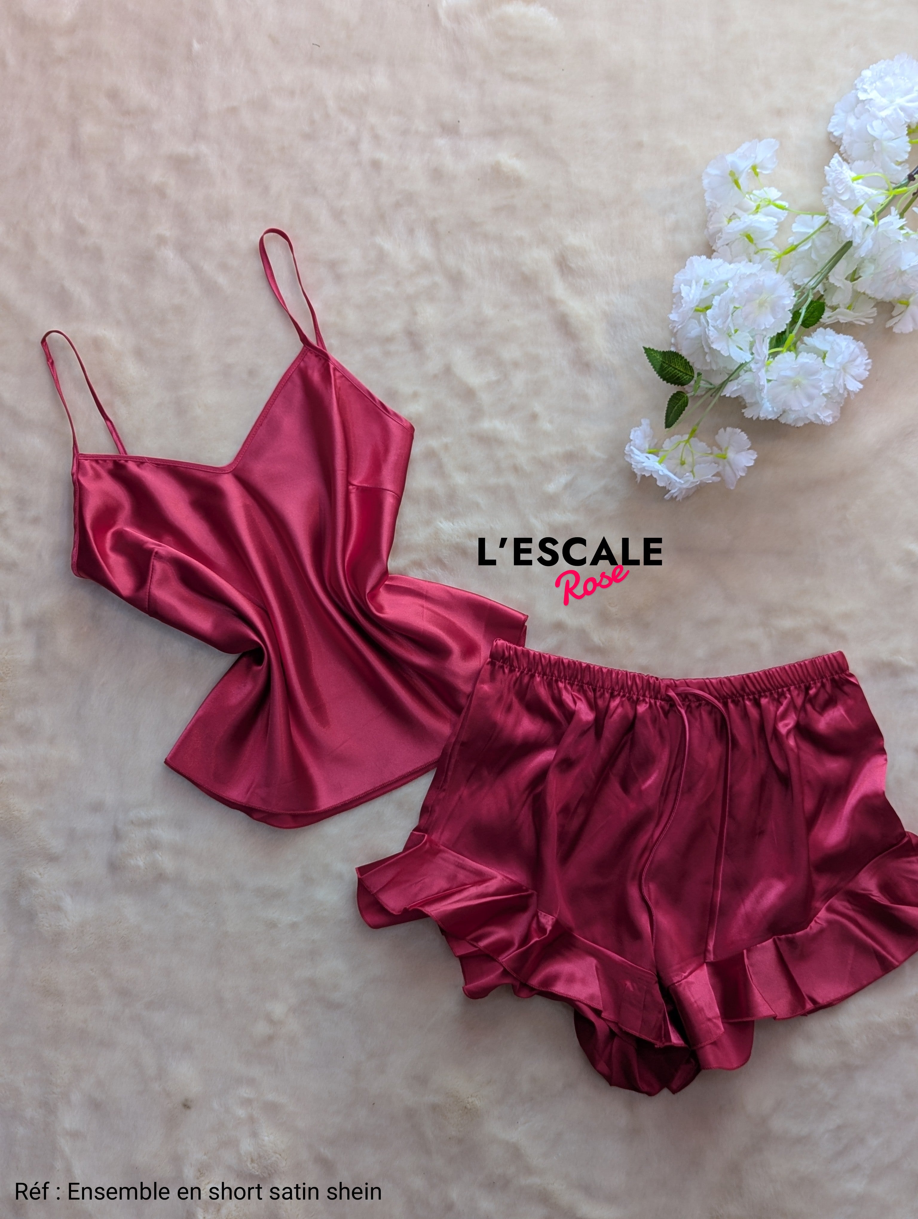 Ensemble short satin shein – L'Escale Rose